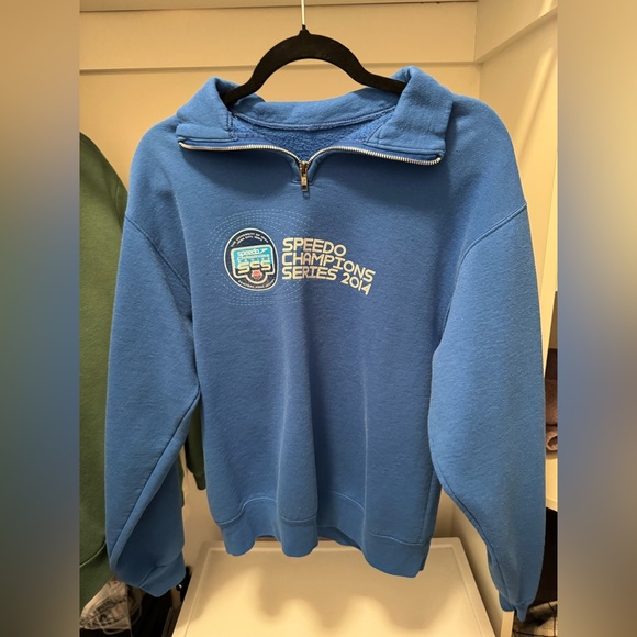 Sweaters | Vintage Blue Quarter Zip Sweatshirt | Poshmark